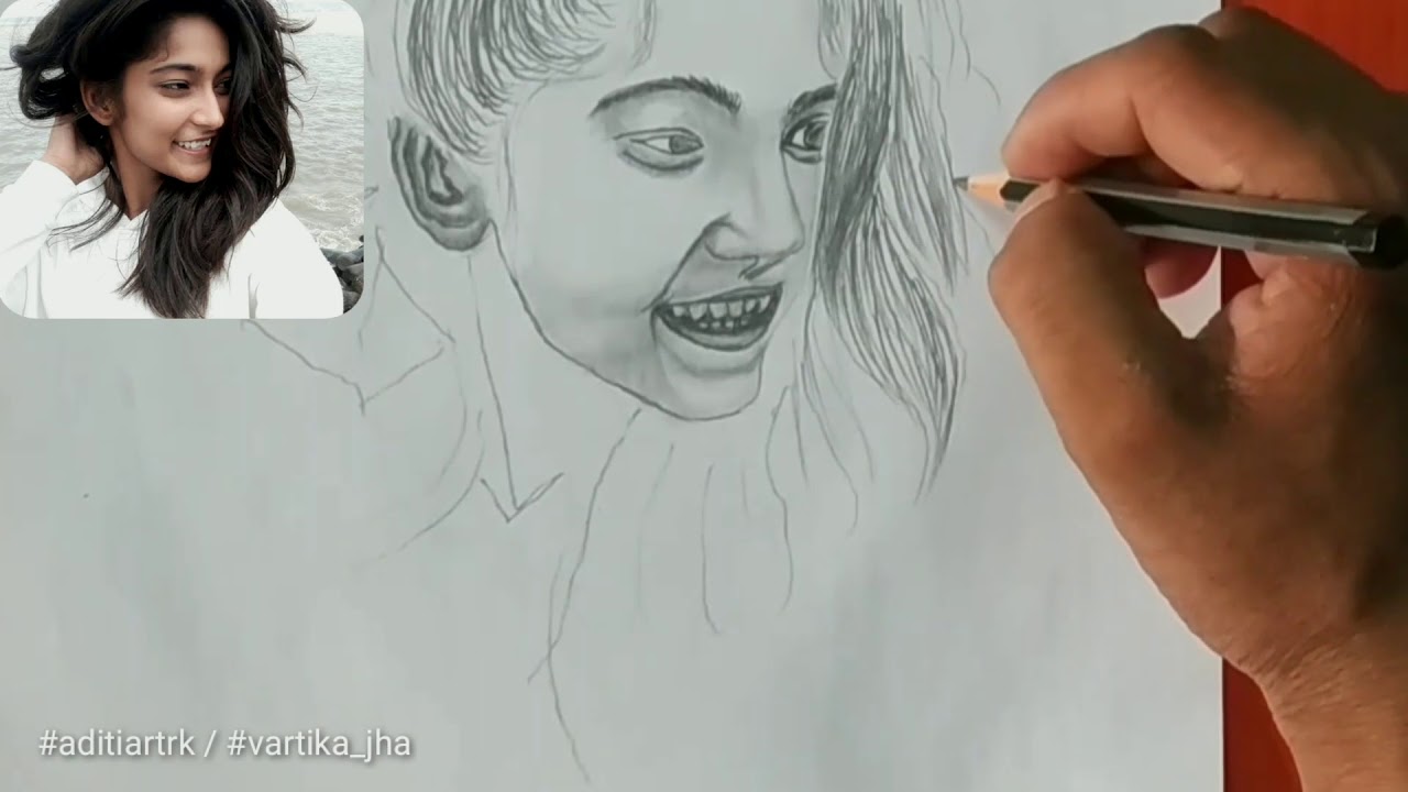 Vartika Jha photo drawing - YouTube