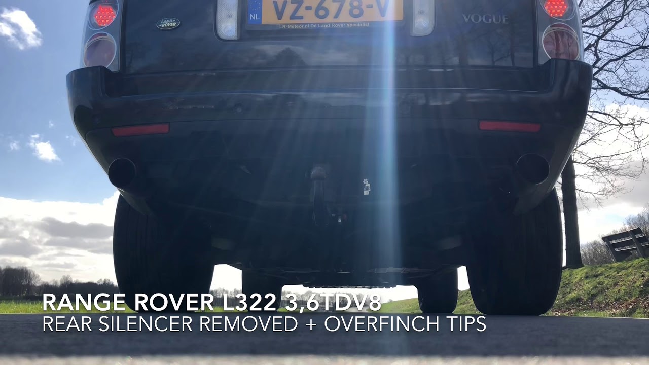 Range Rover L322 3,6TDV8 exhaust sound - YouTube