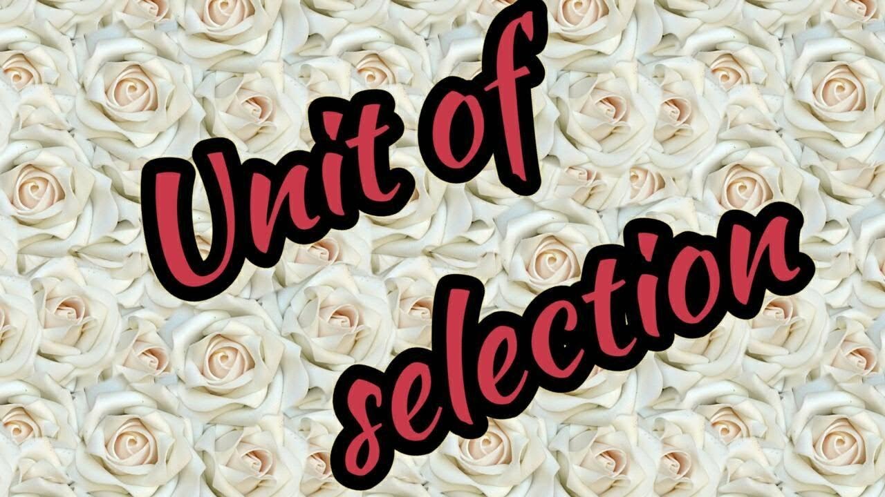 What is the unit of natural selection? - YouTube