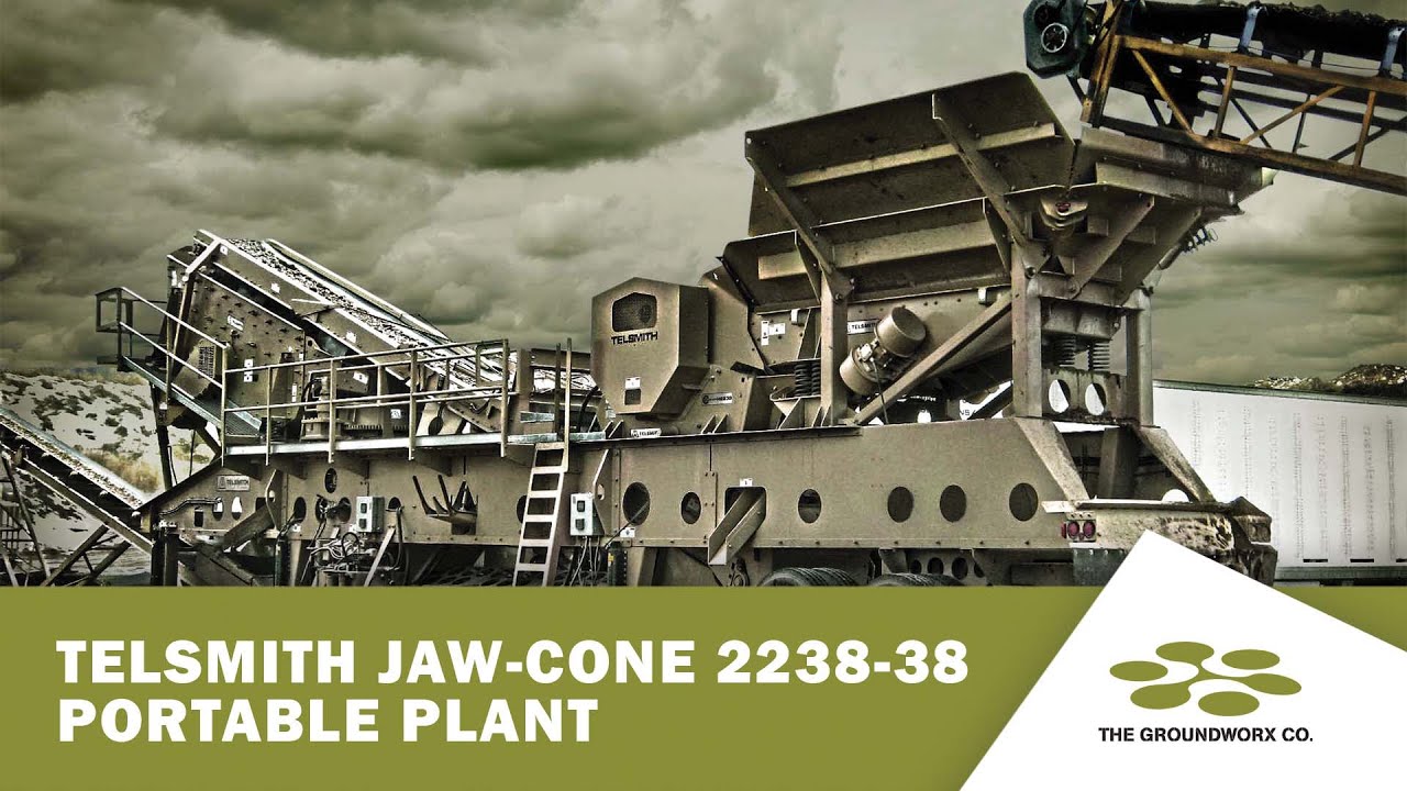 Telsmith Jaw Cone 2238 38 Portable Plant - YouTube