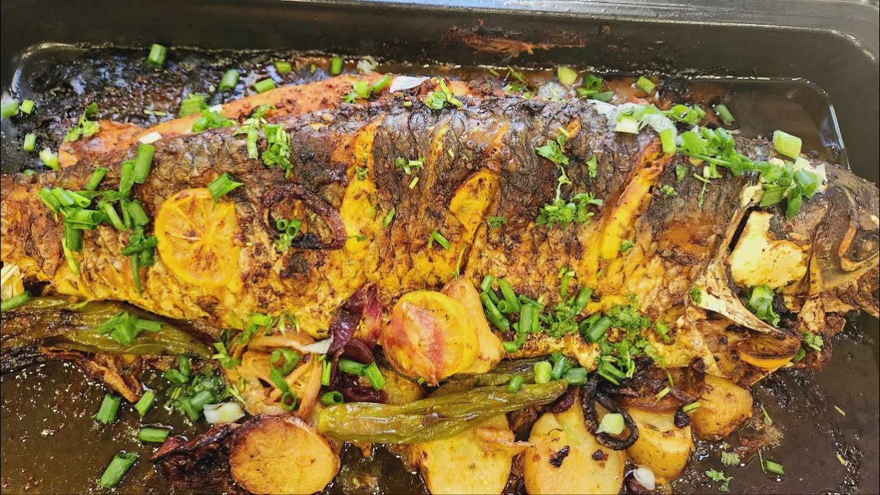 Easy Oven Grilled Whole Fish | Roasted fish Recipe- dil"s Arabic ...