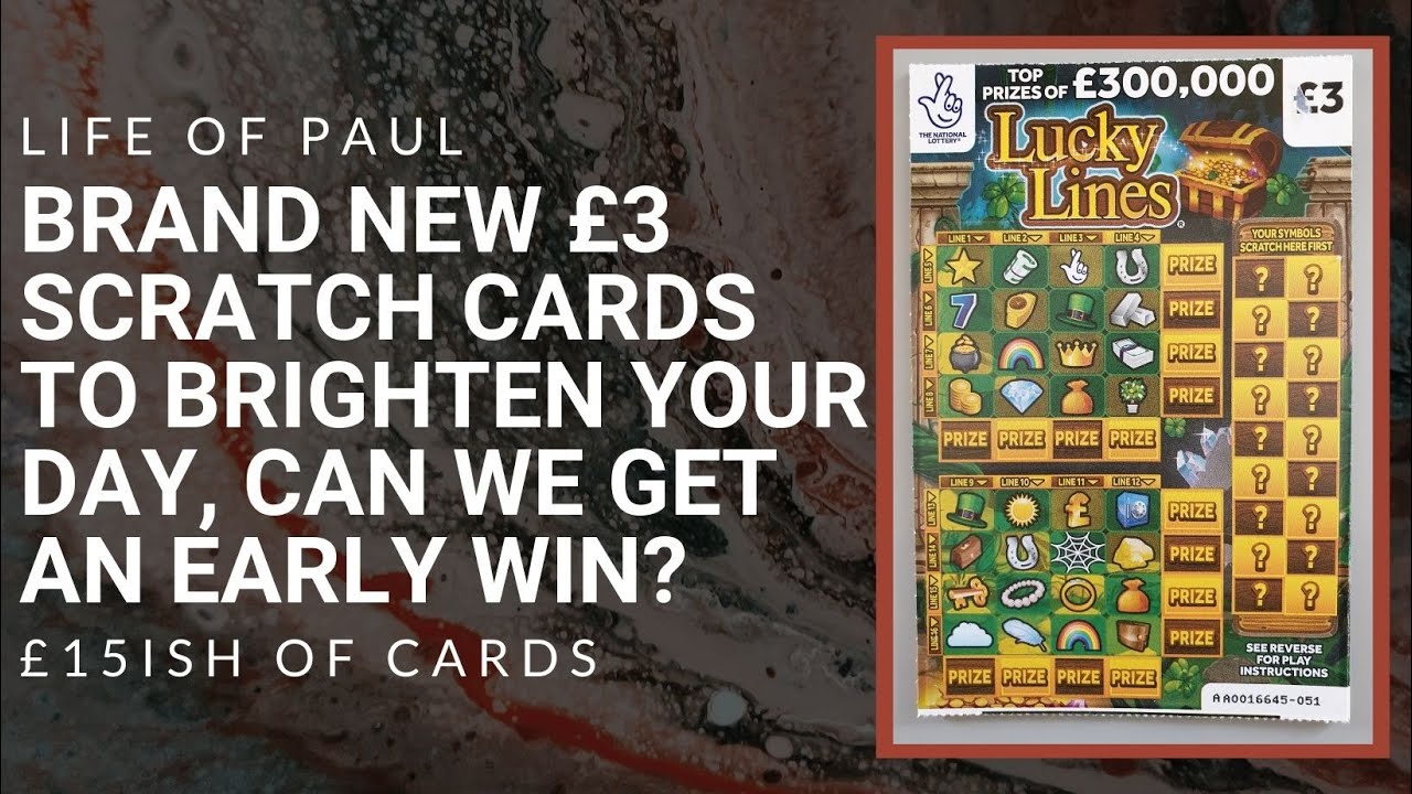 New £3 lottery scratch cards to enjoy, 5 of the new Lucky Lines Lotto ...