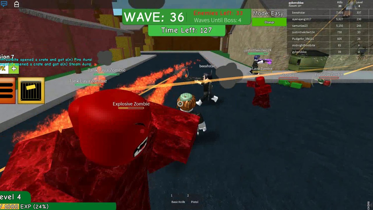 Using molotov and grenade | Zombie Attack Roblox - YouTube