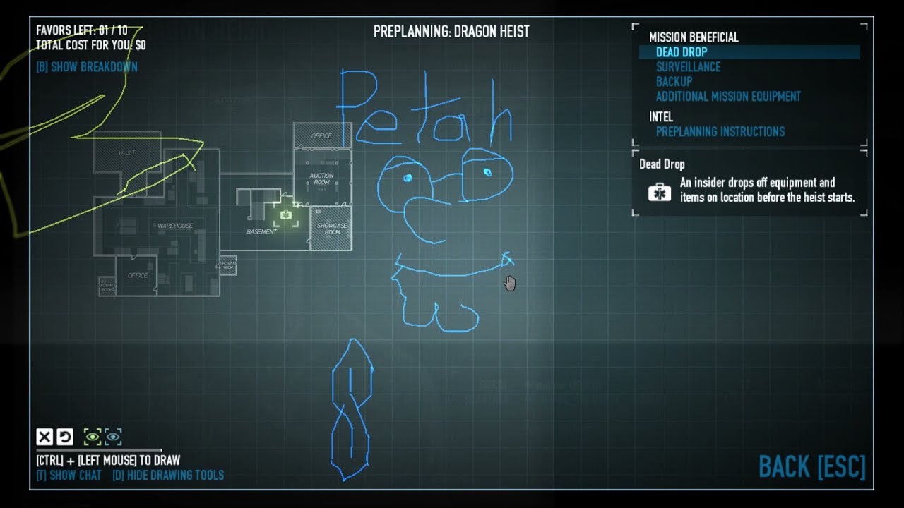 Payday 2 preplanning drawing - YouTube