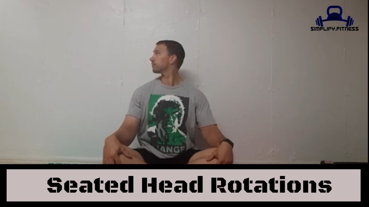 Seated head rotations - YouTube