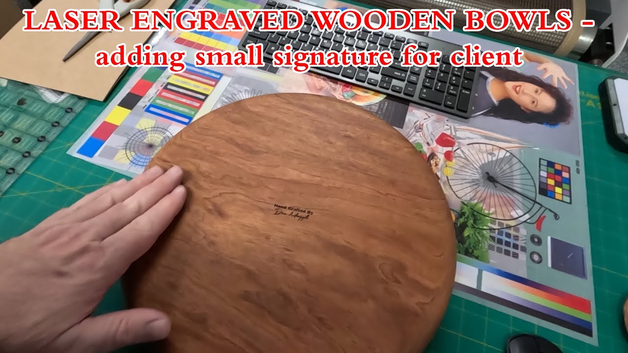 Laser engraving wooden bowls for client! - YouTube
