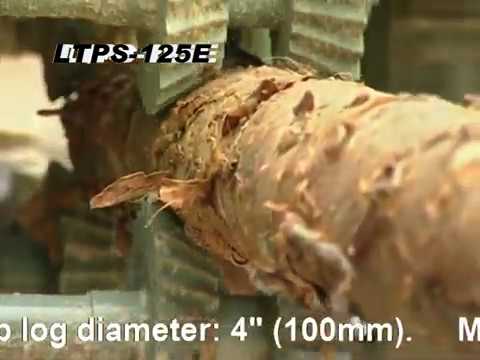 Small log processing machine LTPS-150E (125E) - YouTube
