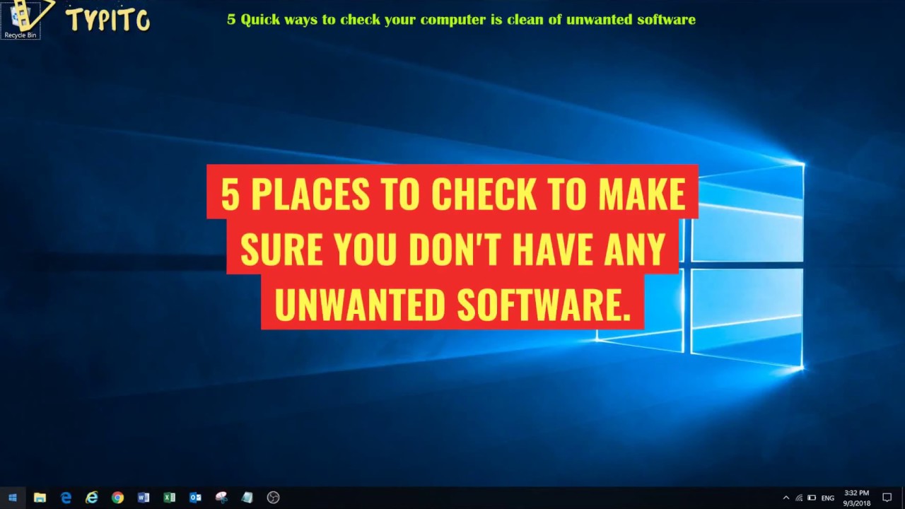Check your computer for malicious software (virus and spyware) - YouTube