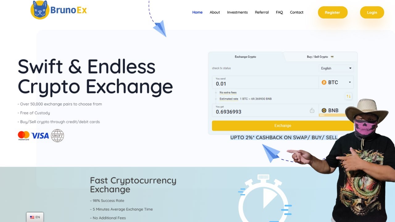 BRUNO EX Crypto Exchange I INVESTMENT PLATFORM I 2% CASH BACK ON BUY ...