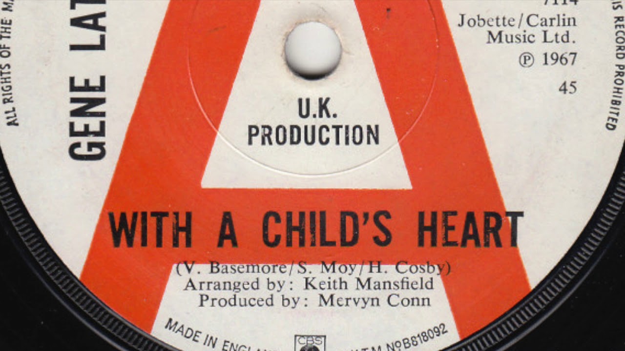 Gene Latter - With A Child's Heart (1967) - YouTube