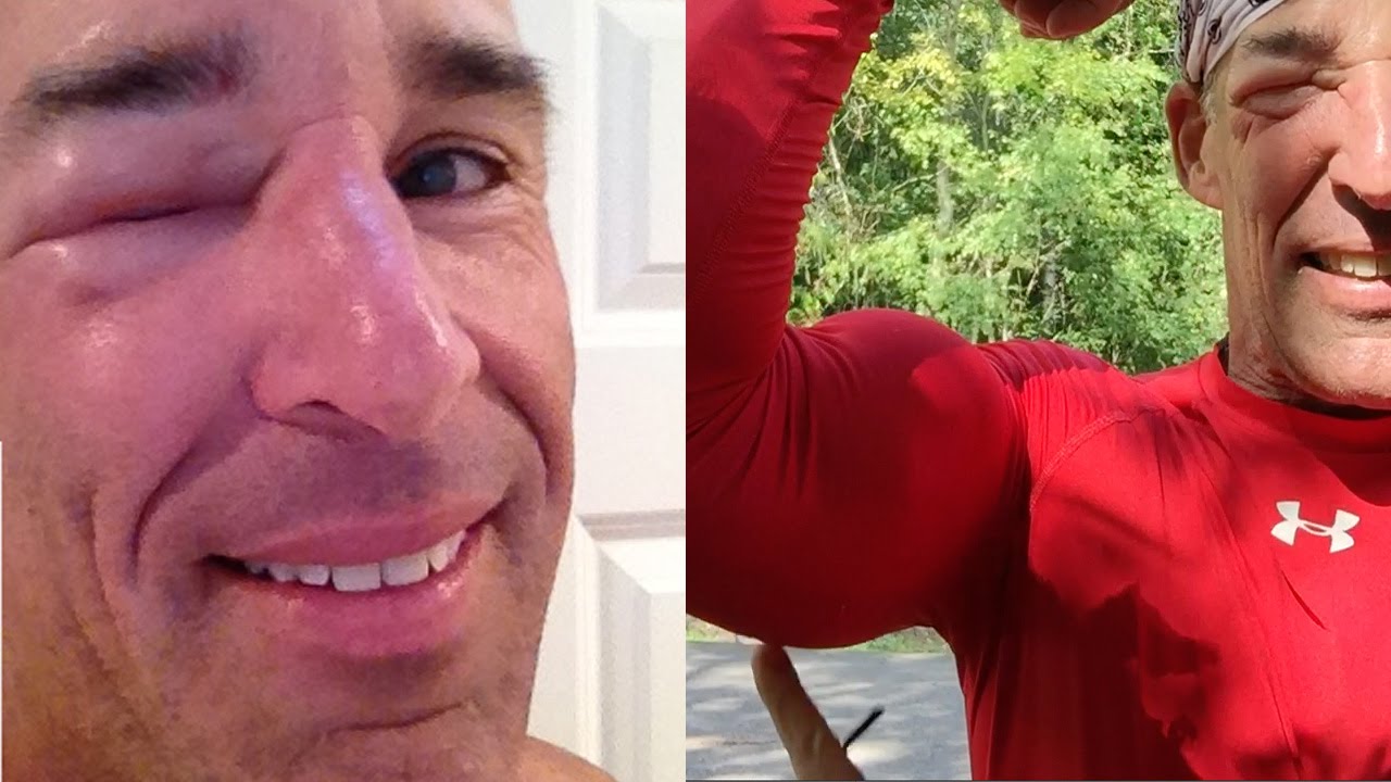 Bodybuilder vs wasp - YouTube