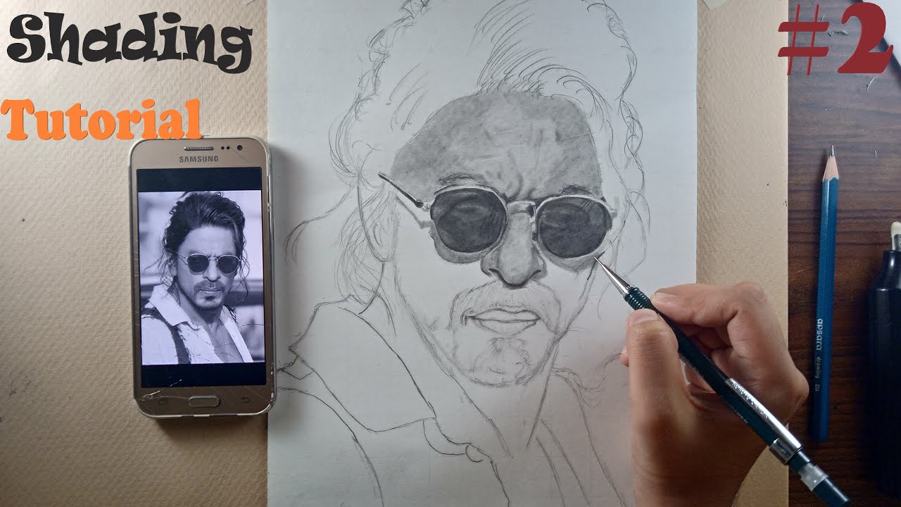 How to Draw Shah Rukh Khan / Pathan Shading Tutorial / Part 2 - YouTube