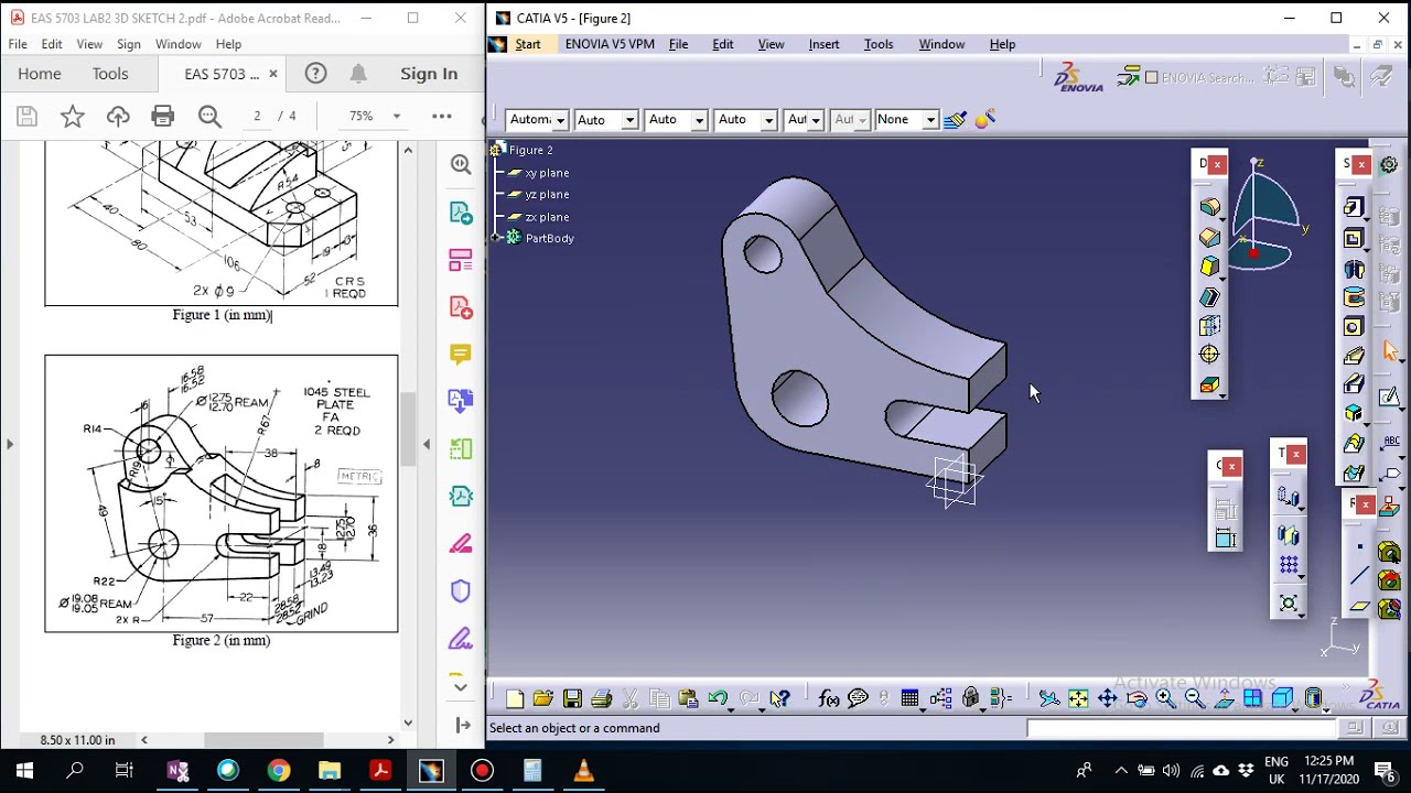 CATIA TUTORIAL 3D sketch 2 Figure 2 - YouTube