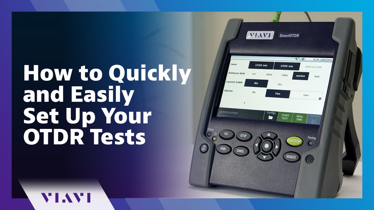 How to Quickly and Easily Set Up Your OTDR Tests - YouTube
