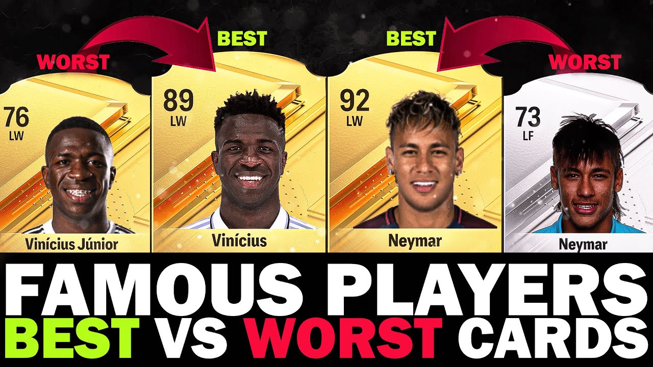 FC 24 | FAMOUS PLAYERS BEST VS WORST CARDS! 🔥🤦‍♂️ ft.Vini Jr, Neymar ...