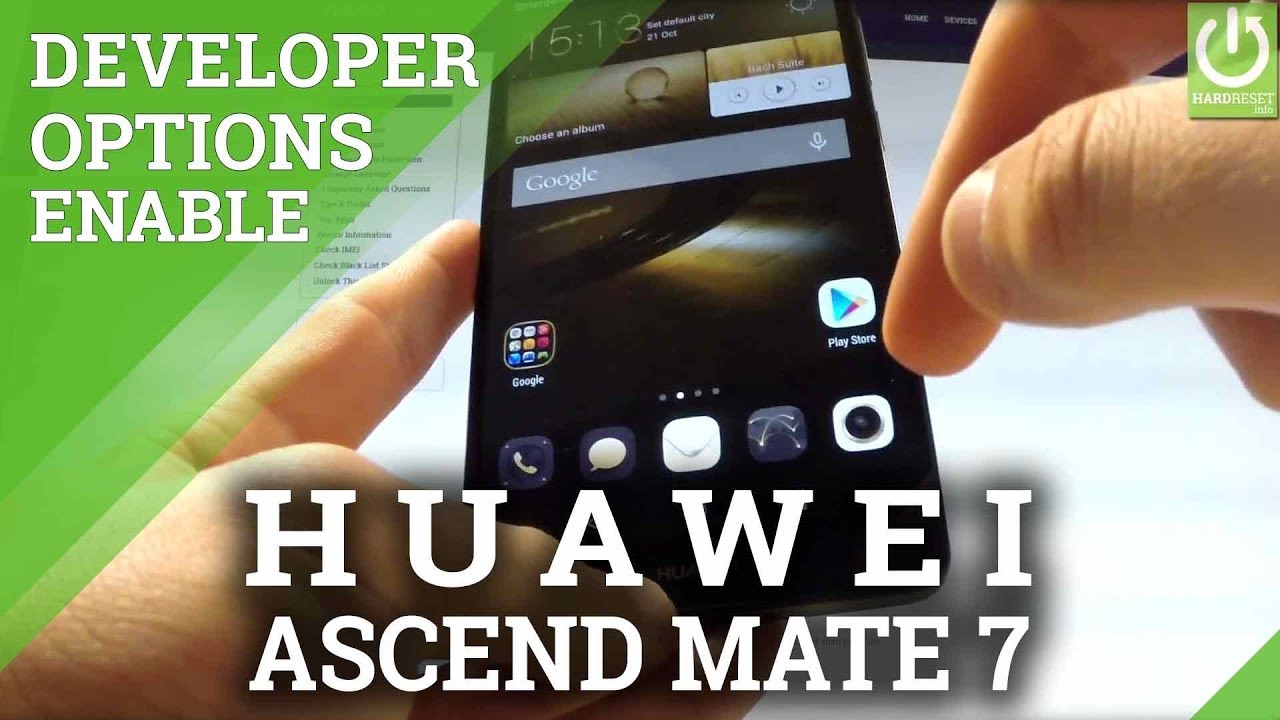 Active Developer Options HUAWEI Ascend Mate 7 - USB Debugging - YouTube