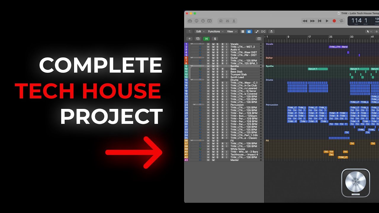We made a FREE Tech House Template for Logic Pro X - YouTube