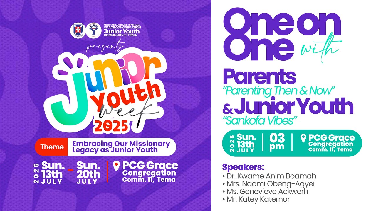 Join Us! 2025 JY WEEK | DAY 1| 13TH JULY 2025 - YouTube