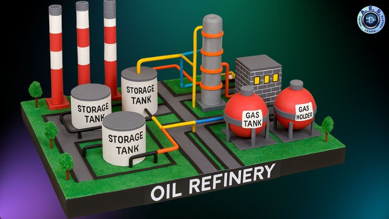 🔥 DIY Oil Refinery Plant Model | Petroleum Refining Science Project for ...