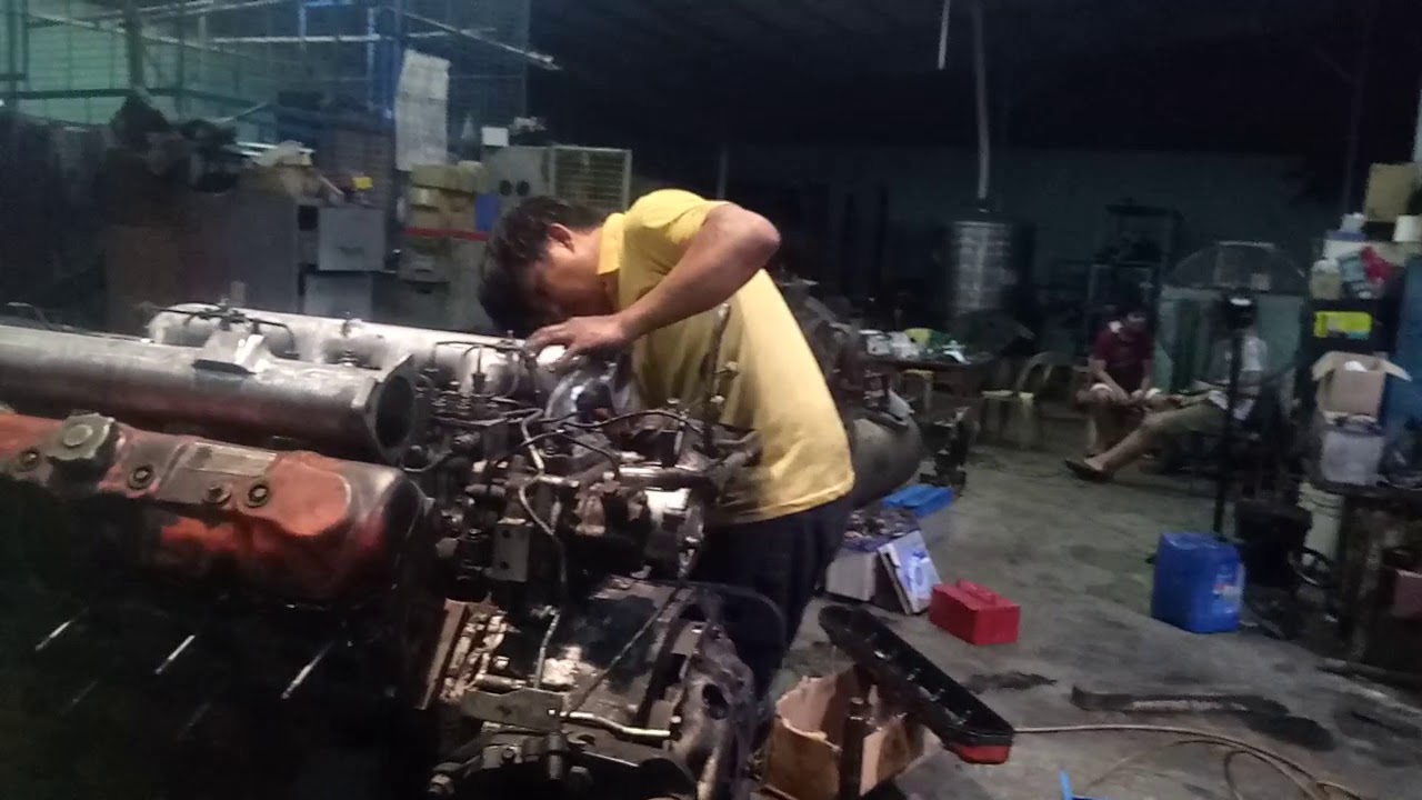 ISUZU 12PD1 engine parts familiarization - YouTube