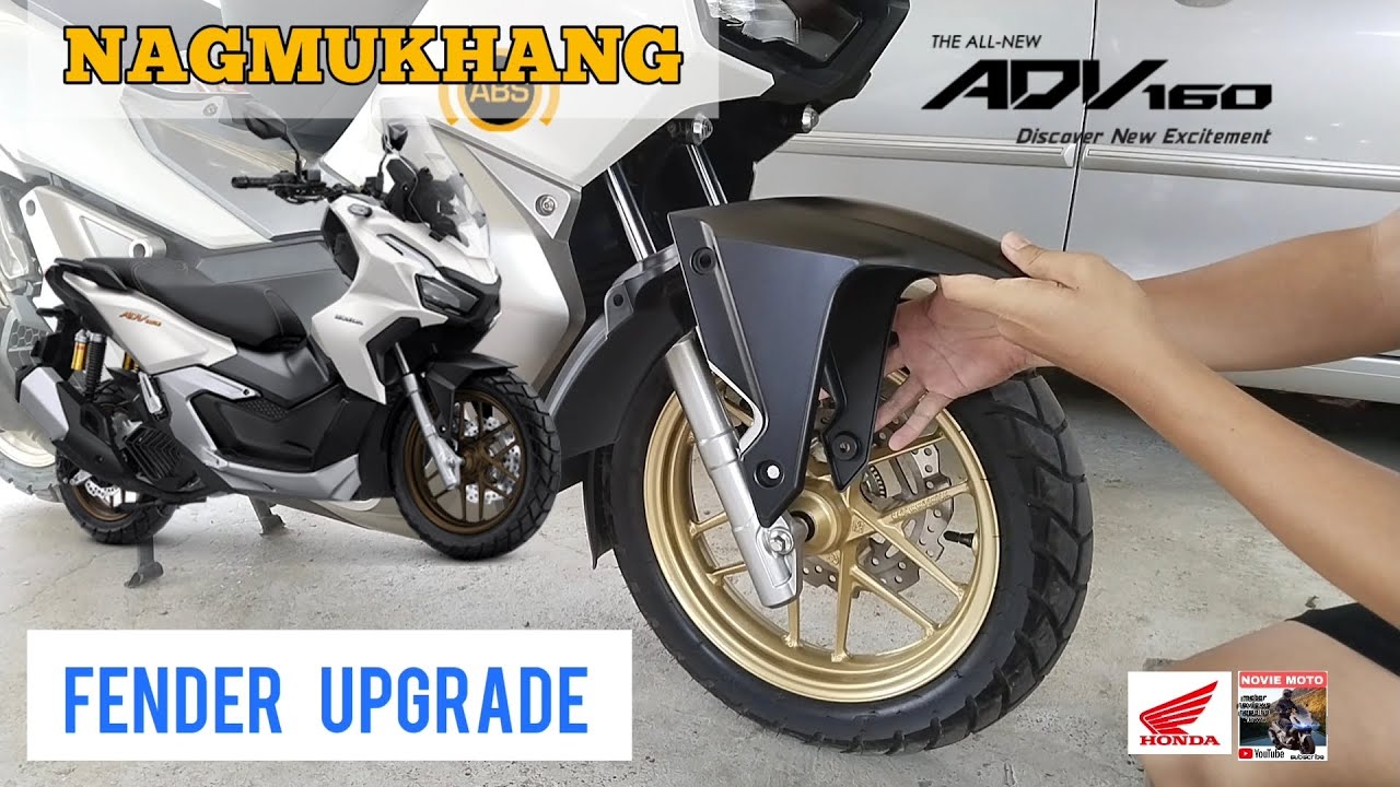 Adv 150 upgrade to 160 look, change front fender, simple DIY, mas ...
