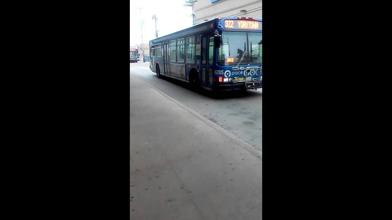Chicagoland: Pace Route 322 Bus Westbound at 54th Avenue terminal - YouTube