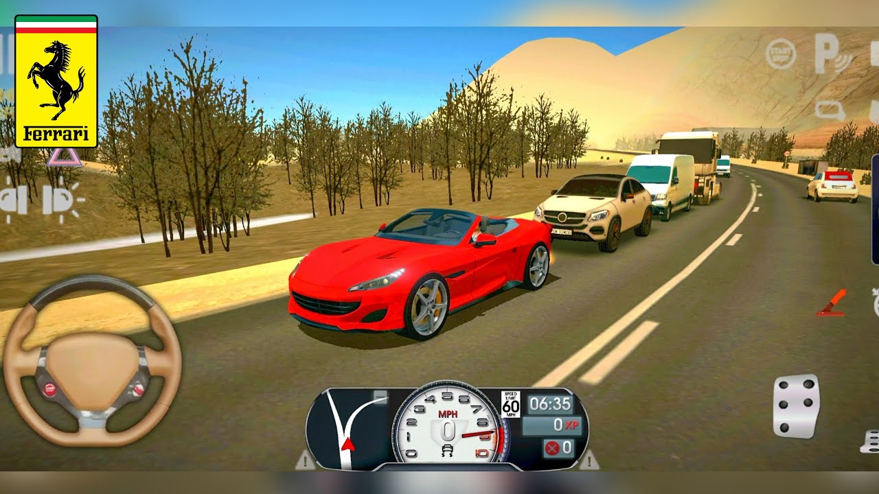 Driving School Sim - Ferrari Portofino Driving in Desert - Car Games ...