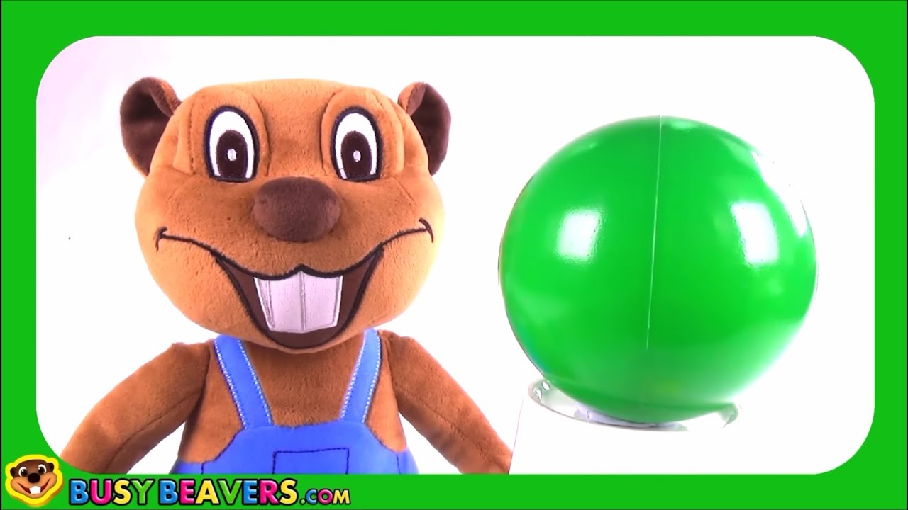 Learn Colour Surprise Green Busy Beavers Remixed & Remade - YouTube