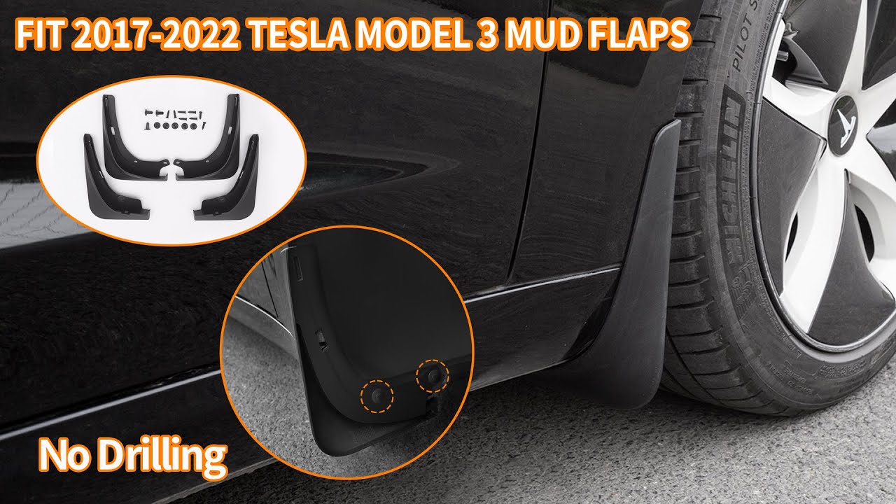 2017-2022 Tesla Model 3 Mud Flaps Installation Video - YouTube