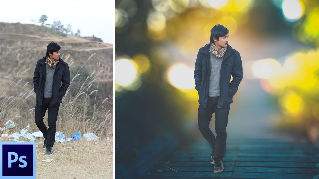 Photoshop Tutorial | Photo Manipulation Change Background - YouTube