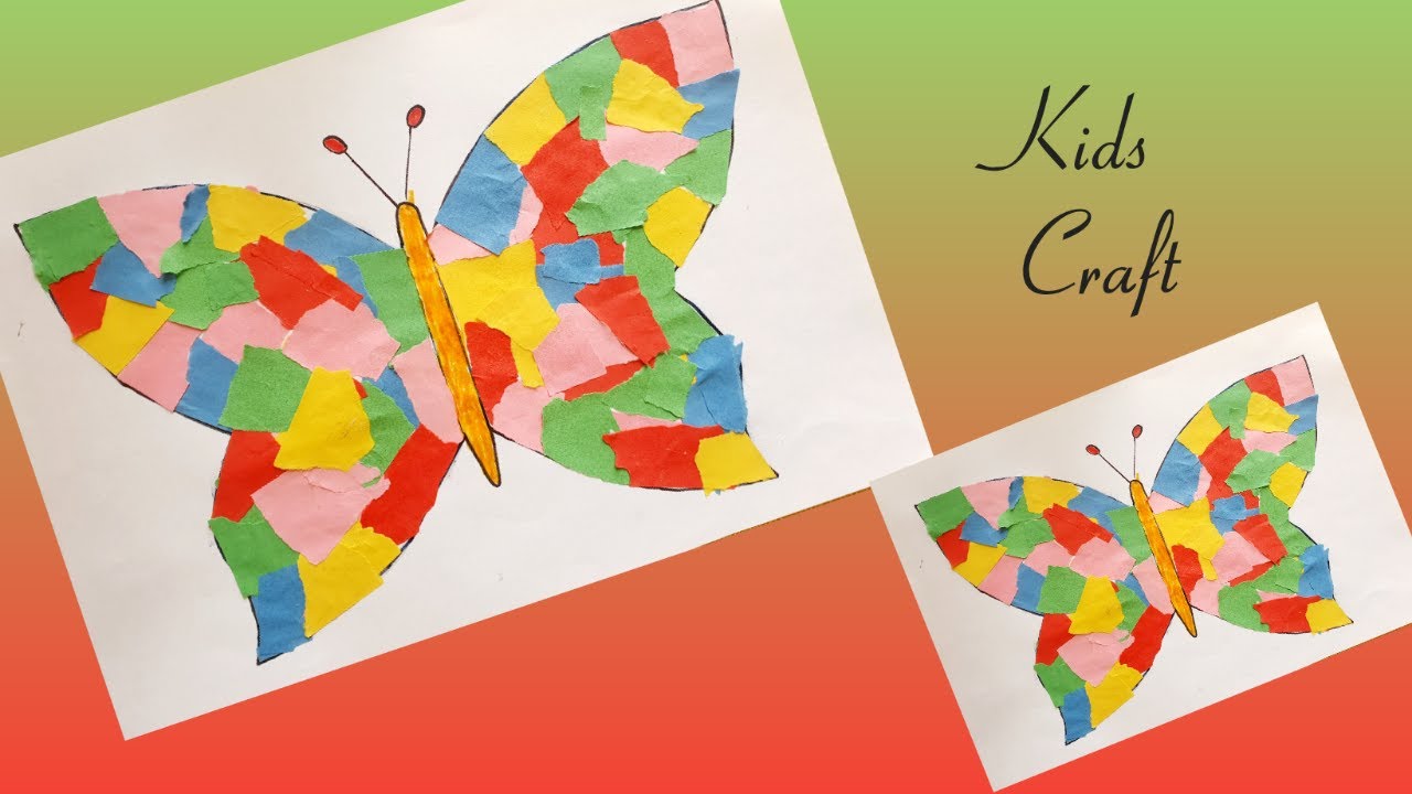 Collage kids craft / Paper craft for kids - YouTube