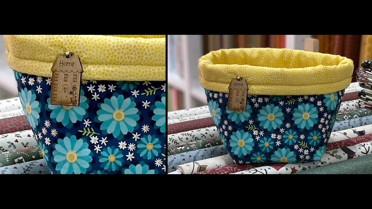Como hacer cestas de tela fácil paso a paso 🧺 - YouTube