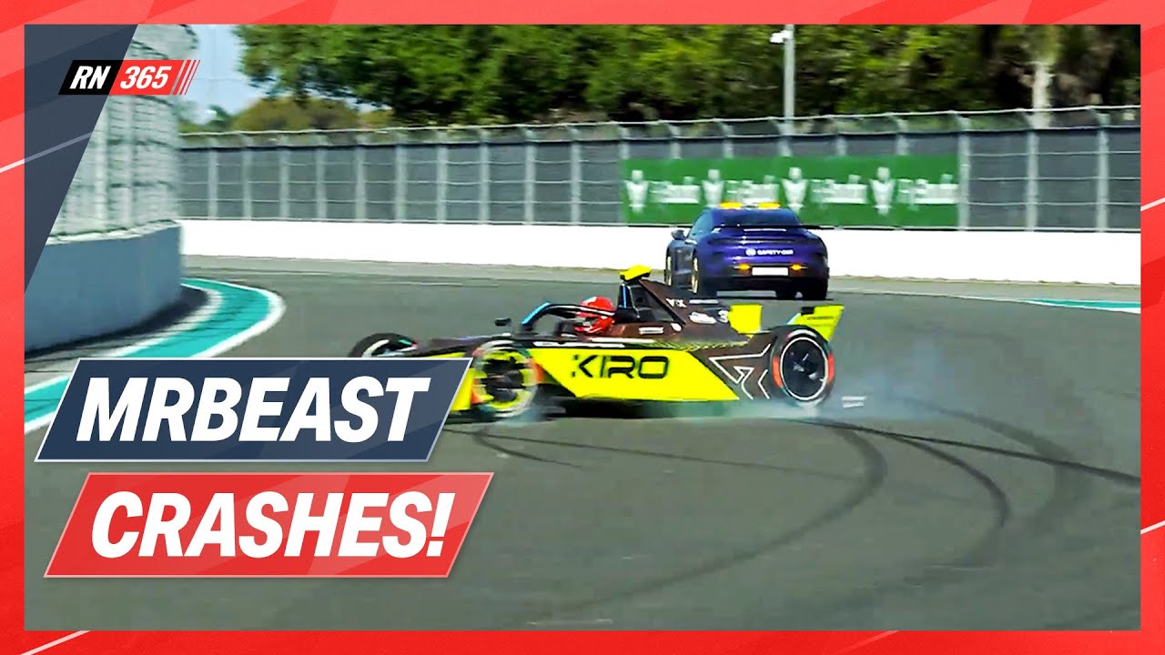 Mr. Beast crashes Formula E Car👀😨 - YouTube