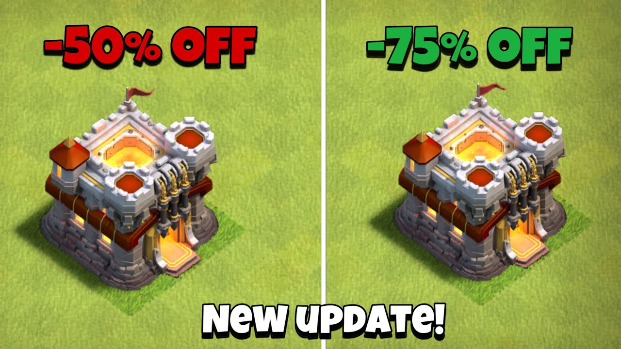Supercell Offer 75% Off on All Upgrades in Clash of Clans - YouTube