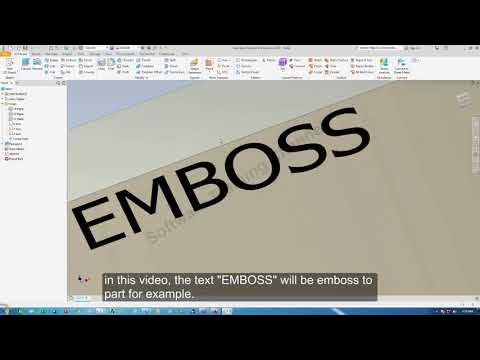How to use EMBOSS command in Inventor 3D part _ Autodesk Inventor for beginner - YouTube