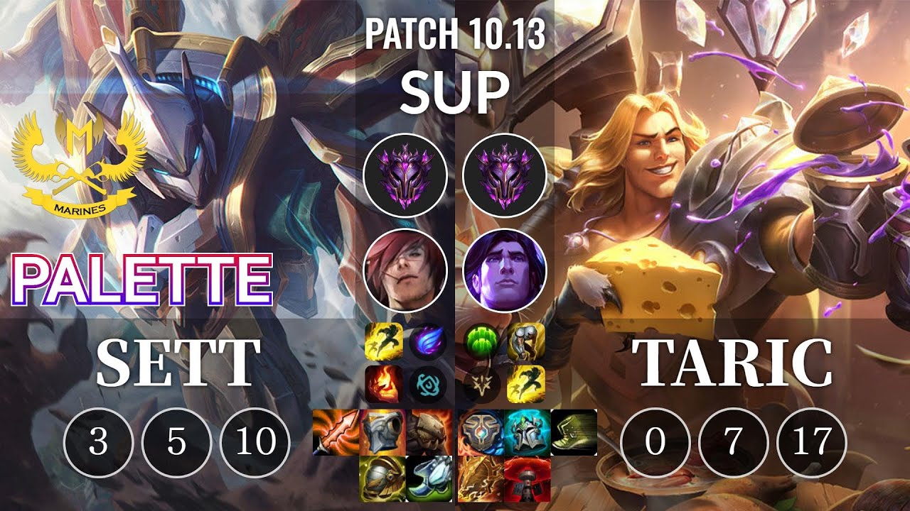 GAM Palette Sett vs Taric Sup - KR Patch 10.13 - YouTube