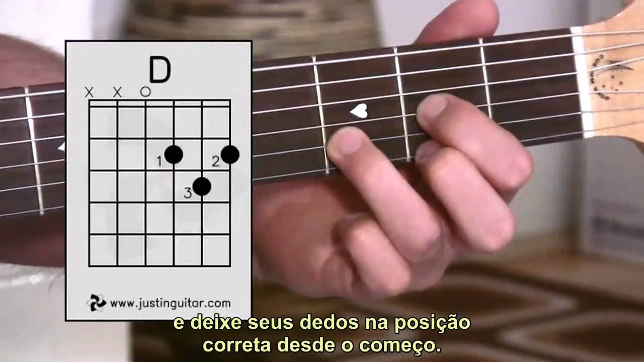 Como fazer o acorde de RÉ no Violão ? - YouTube