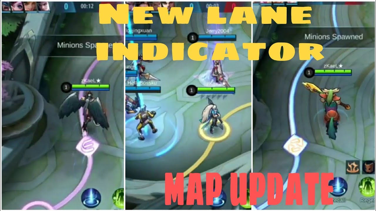 New Lane Idicator And Map Update On Mobile Legends - YouTube