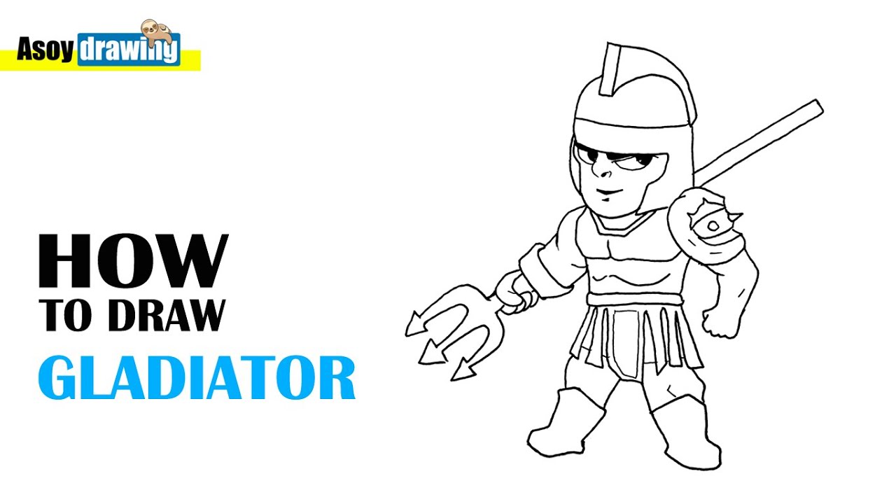 How to Draw Gladiator - YouTube