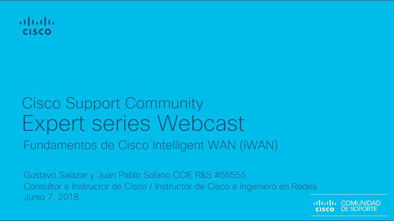 Webcast- Fundamentos de Cisco Intelligent WAN (iWAN) - YouTube