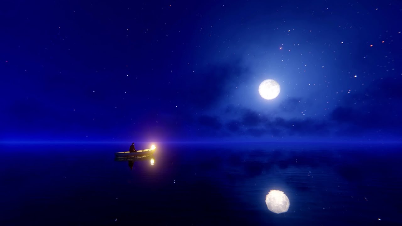 🌙 Relaxing Sleep & Meditation Music - Calm Sea at Night - YouTube