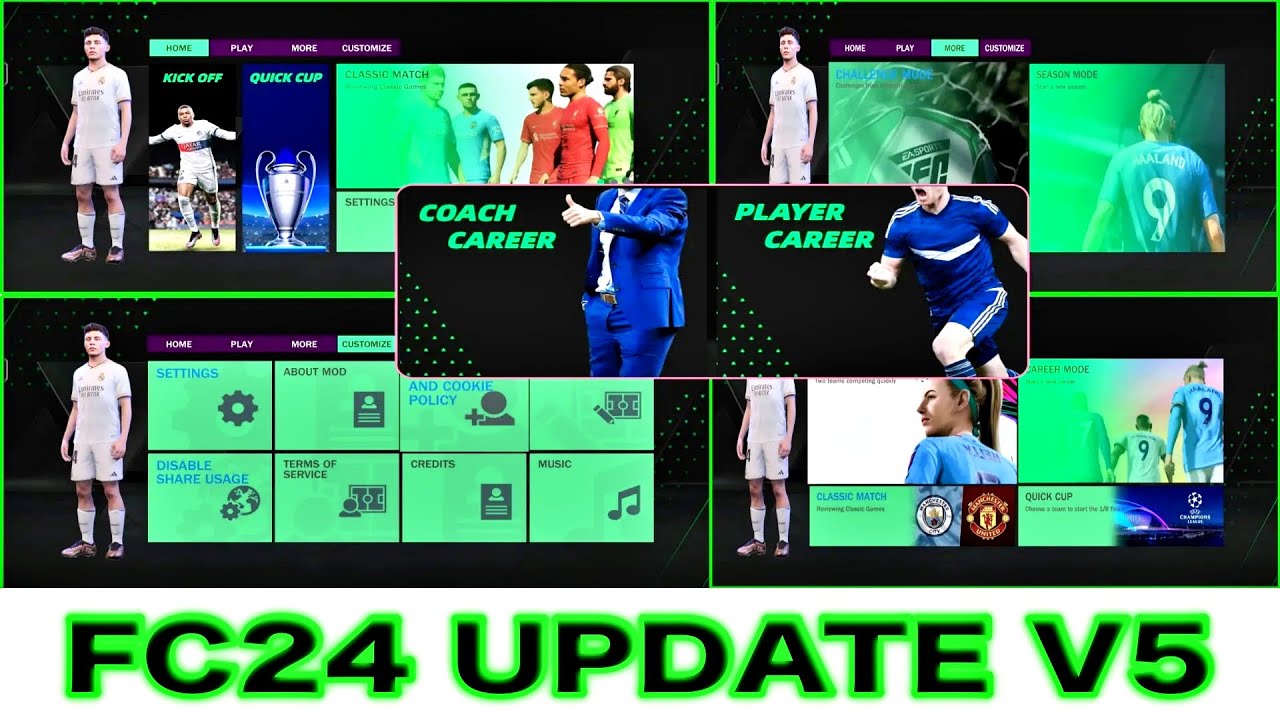 FC24 Mobile V5 Update - Career Mode, Seasons Challenge, New Tournaments ...