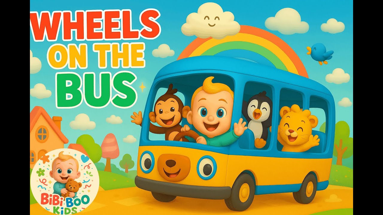 Bibi Boo on the Bus | Fun Nursery Rhyme for Kids | Wheels Go Round ...