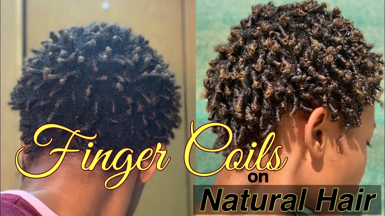 How To Do FINGER COILS on Natural Hair | TWA | BELLA RINGS | 💦DEFINED ...