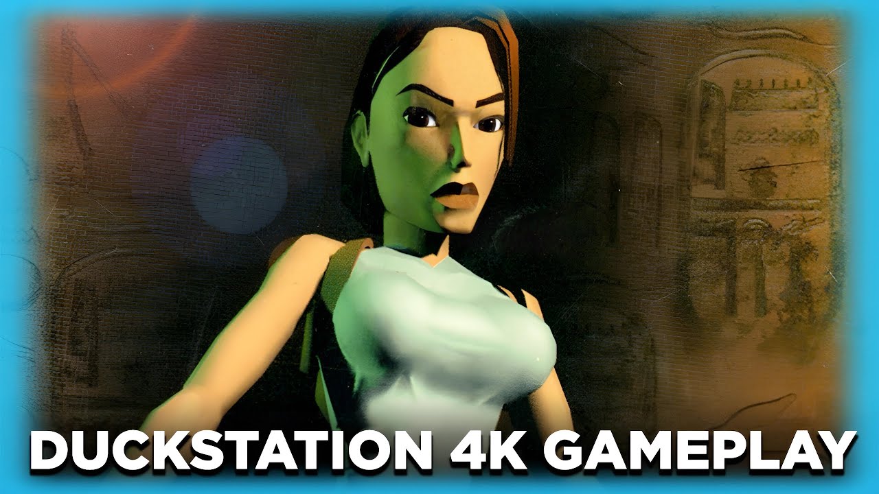 Lara Croft Tomb Raider 4K Gameplay Duckstation PS1 Emulator - YouTube