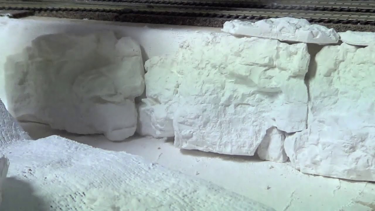 Rock Molds On The River Wall " Model Trains" - YouTube