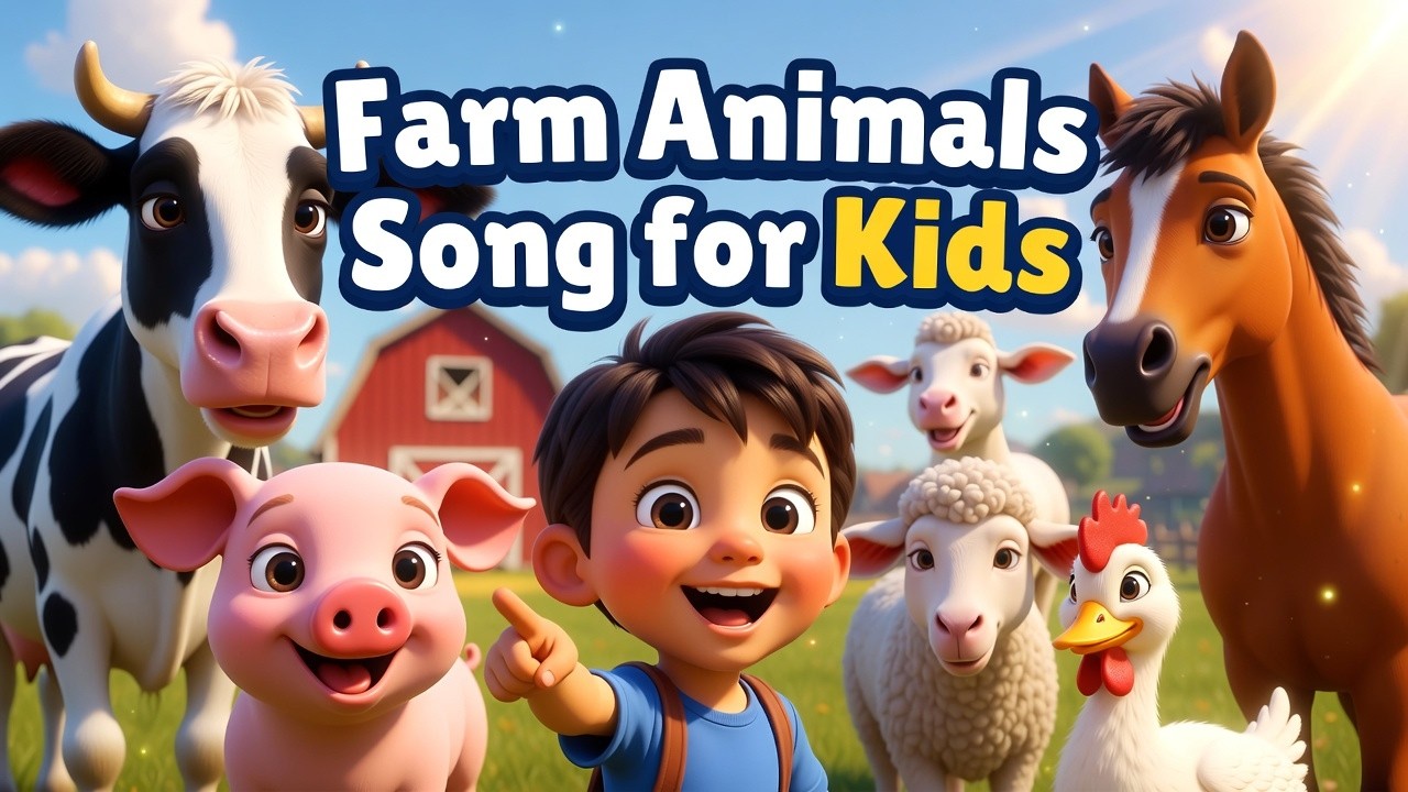 Farm Animals Song for Kids | Learn Animal Sounds on the Farm - YouTube