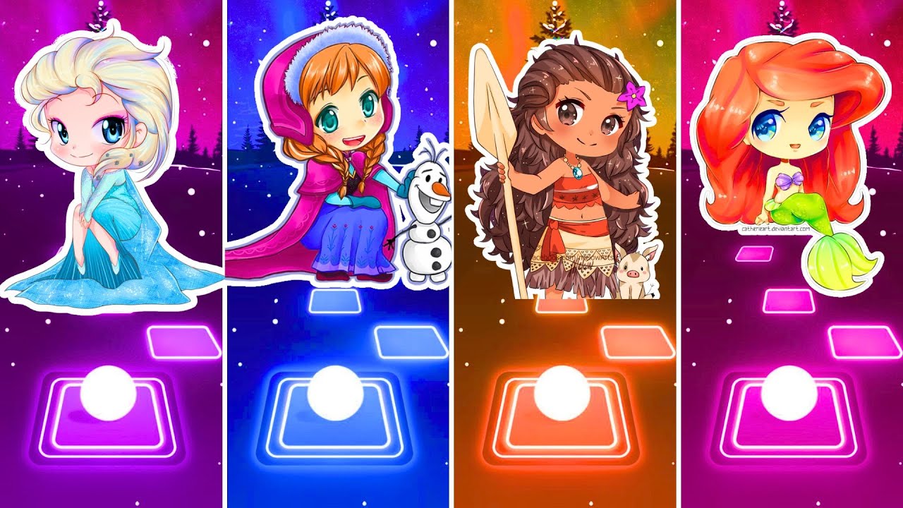 💖Disney Elsa Frozen 🆚 Princess Anna 🆚 Moana 🆚 Little Mermaid 💖 ...