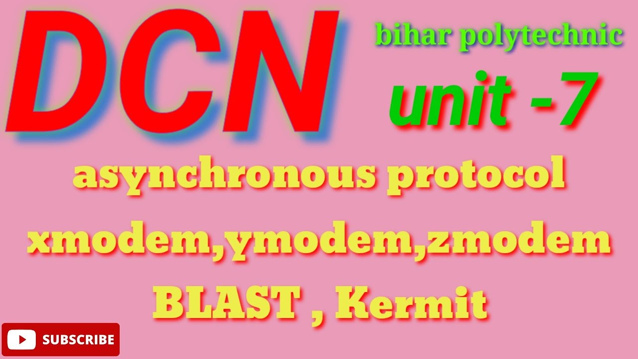 DCN | 5th semester | UNIT- 7 | asynchronous protocol | Xmodem | Ymodem | Zmodem | BLAST | Kermit ...