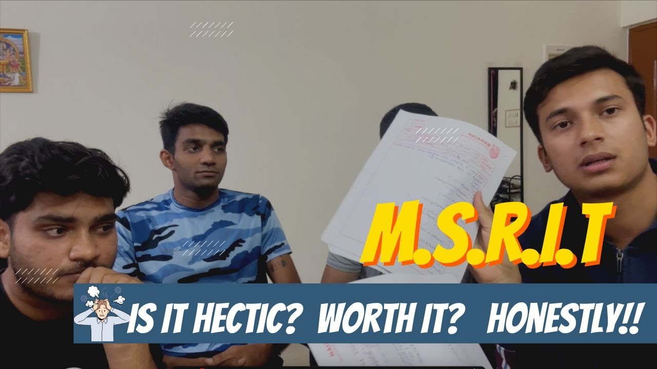 MSRIT BANGALORE |STUDENT REVIEW | MCA | LIFE AS A STUDENT - YouTube